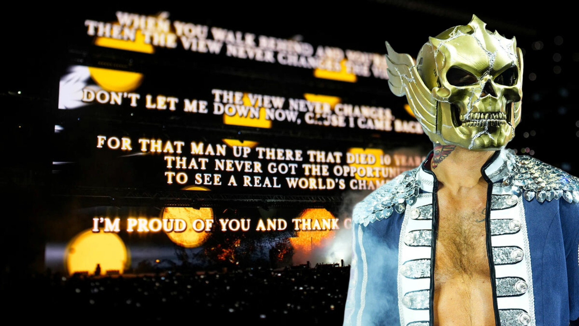 Cody Rhodes reacts to the entrance to an emotional summer slam with ...